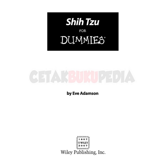 Jual fisik Eve Adamson Shih Tzu Dummies Softcover | Shopee Indonesia