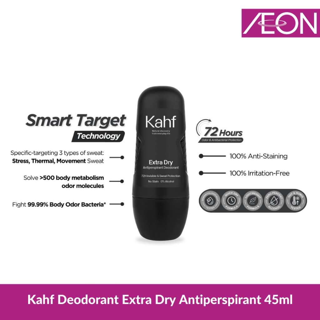 Jual Kahf Deodorant Extra Dry Antiperspirant 45ml | Shopee Indonesia