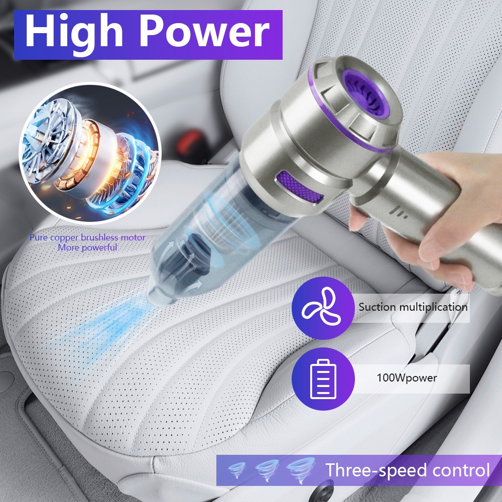 Jual 6000mAH Car Vacuum Cleaner Brushless Suction Blowing Dust Removal ...