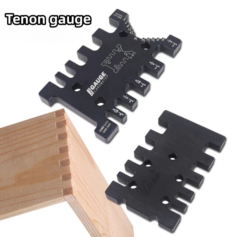 Jual Woodworking Tenon Caliper Gauge Saw Ruler Gauge, Wood Measuring ...