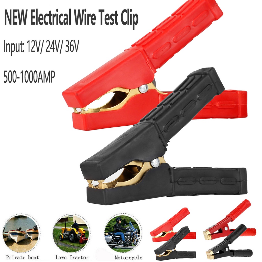 Jual 2/4Pcs Electrical Jumper Wire Test Clip For Car Battery Clamp 500 ...