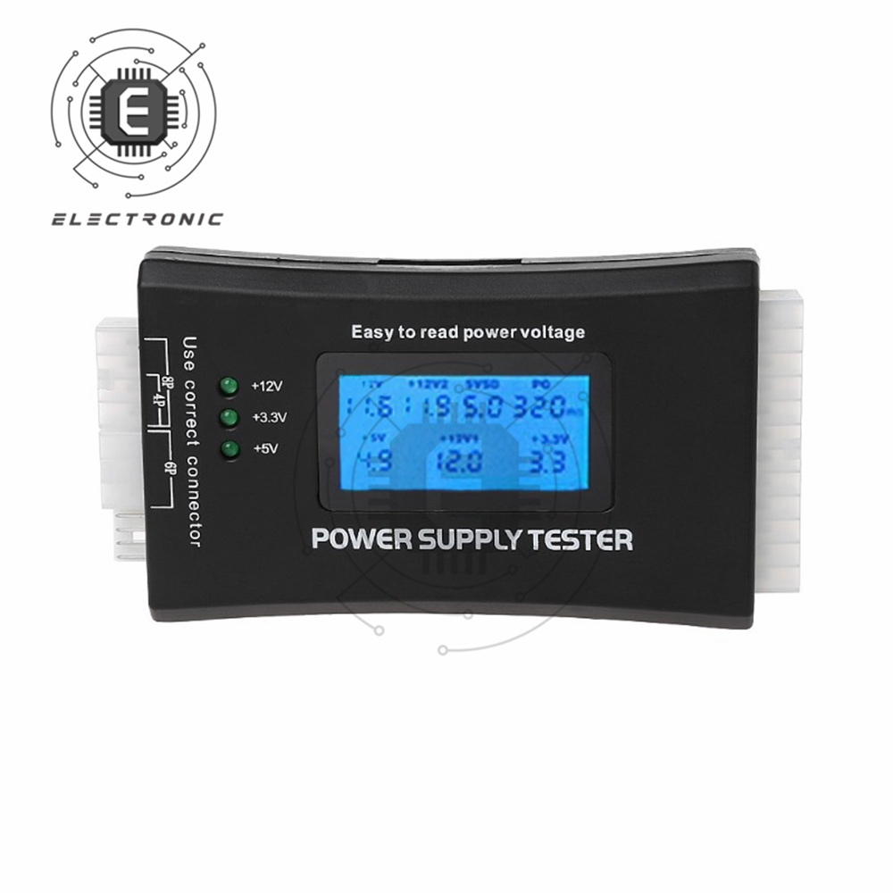 Jual LCD Power Tester LCD PC Computer 20/24 Pin 4 PSU ATX BTX ITX SATA ...