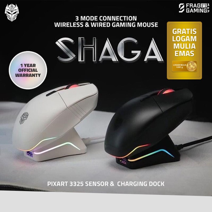Jual Rexus Shaga RX130 Mouse Gaming Wireless SAGA RX-130 Unit Baru ...