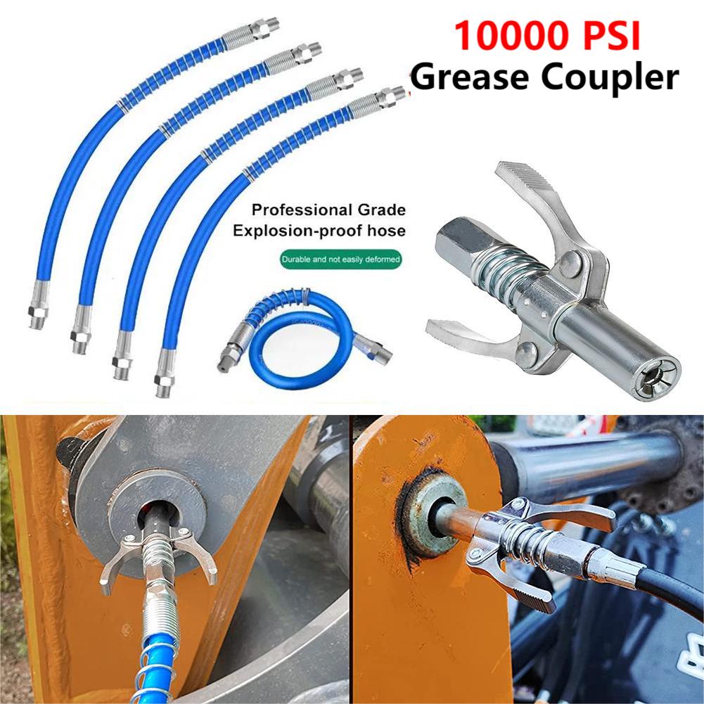 Jual Grease Gun Coupler 10000 PSI NPTI/8 Oil Pump Quick Release Grease ...