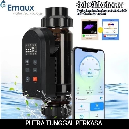 Jual EMAUX SALT CHLORINATOR SMART 40 GRAM SALT CHLORINATOR 40 GRAM SALT CHLORIN GENERATOR SALT ...
