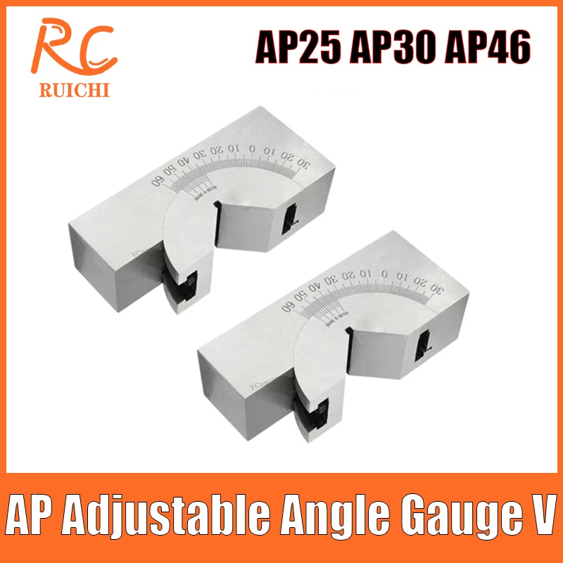 Jual AP25 AP30 AP46 Adjustable Angle Gauge V Block 0 to 90 Degree ...