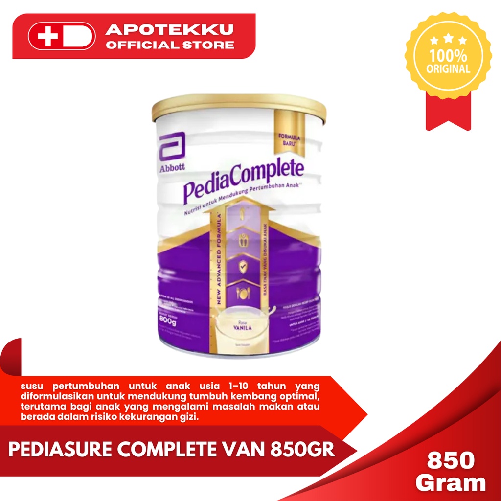 Jual PEDIASURE COMPLETE VAN 850GR | Shopee Indonesia