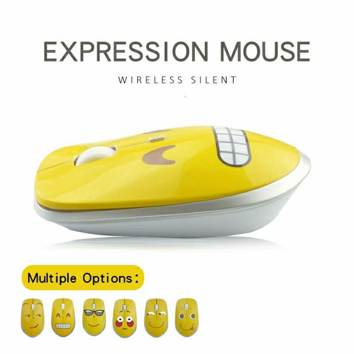Jual MOUSE WIRELESS KARAKTER LUCU KARAKTER EMOTICON EMOJI MOUSE KANTOR ...