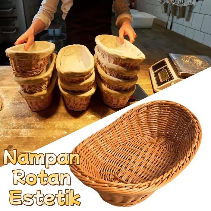 Jual ..... Keranjang Rotan Bulat Wadah Buah Hantaran/Keranjang Rotan ...
