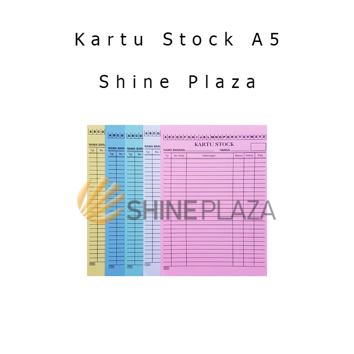 Jual Kartu Stok Barang Gudang Kecil Kwarto - Inventory Stock Card A5 ...