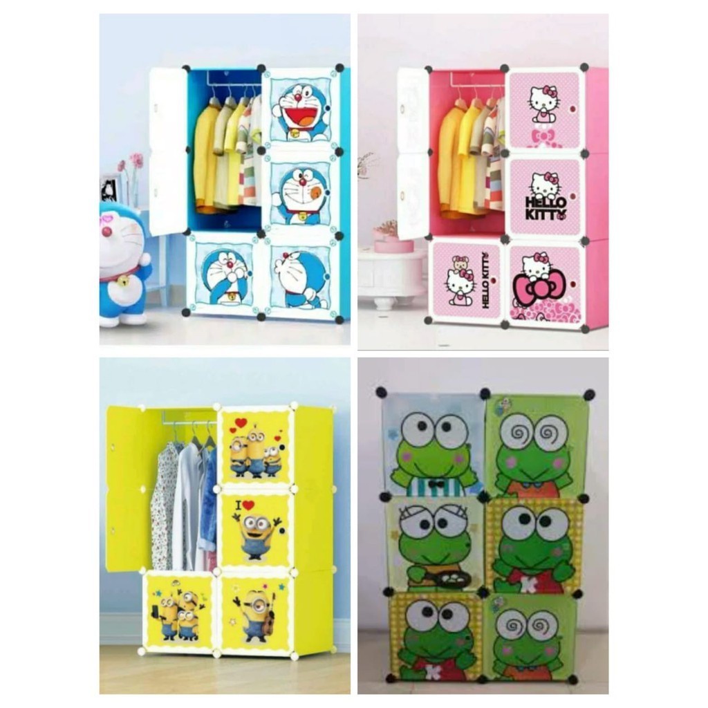 Jual Cuci Gudang !!! Praktis&Rapi !! Lemari Pakaian Plastik 6 Pintu ...