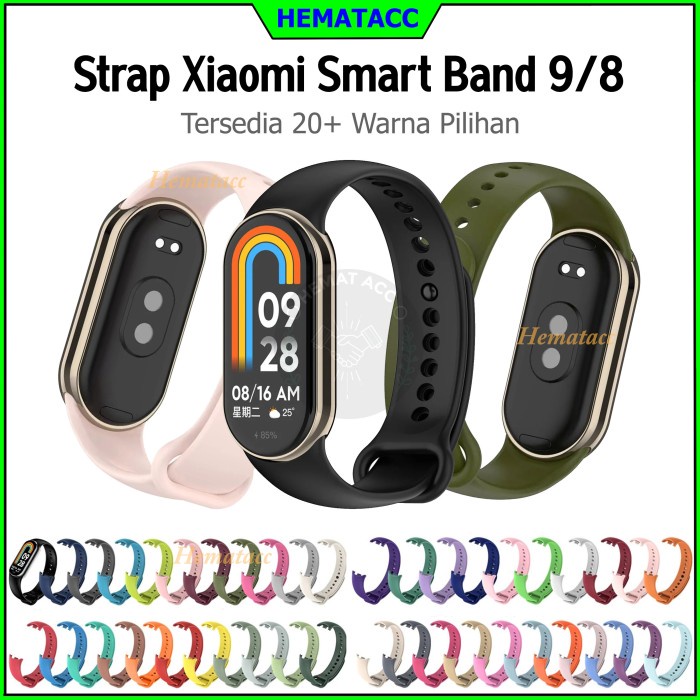 Jual STRAP MI BAND 9 / MI BAND 8 POLOS TALI XIAOMI SMART BAND 9/8 STRIP HEMATACC TERLARIS ...