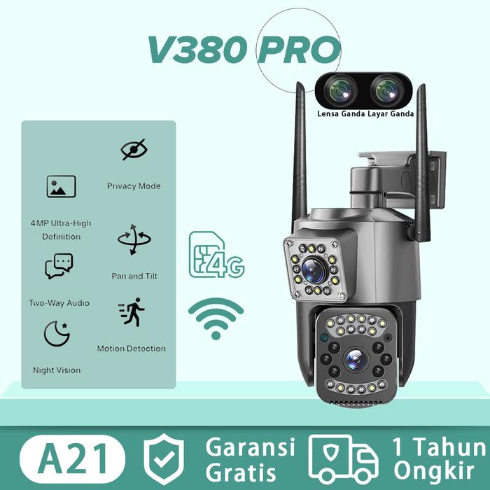 Jual V380 Pro Cctv 4G&Wifi 4K 8Mp Dual Lens Outdoor Ip66 Waterproof Ip Camera Cctv Ptz Kamera Hp ...