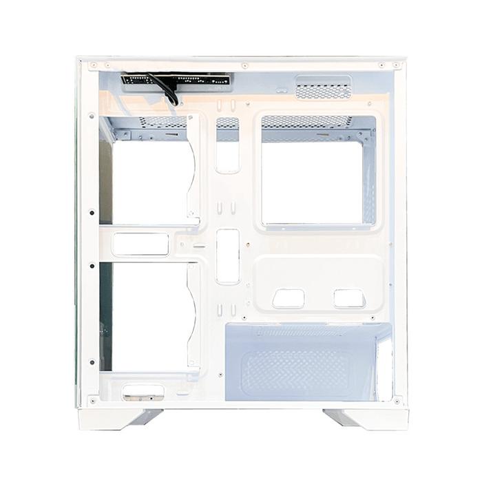 Jual Casing CUBE GAMING BLUEY WHITE - mATX Gaming Case - All White Inside - Front & Left Side ...