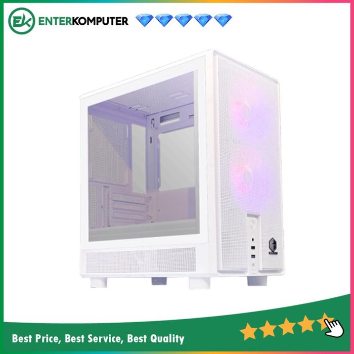Jual Casing CUBE GAMING TUNE WHITE - mATX Gaming Case - All White ...