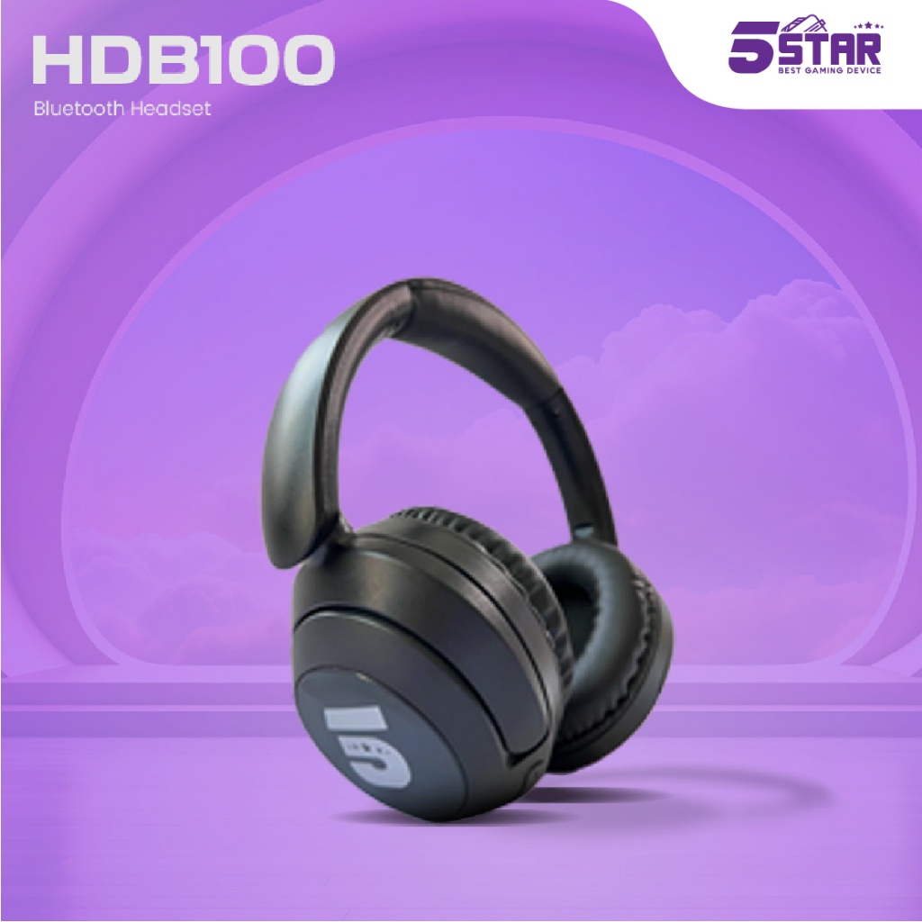 Jual 5Star HDB100 Headset Bluetooth Bass Bando Extra Bass With Nirkabel ...