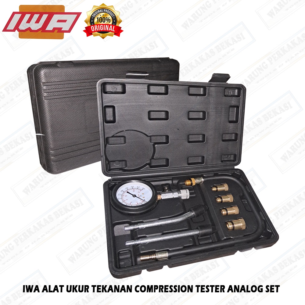 Jual IWA Alat Tes Ukur Tekanan Kompresi Mesin Motor Mobil - Compression ...
