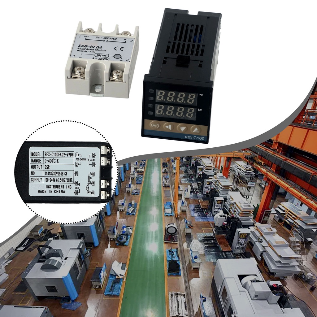 Jual Precise Temperature Control Set for Solid State Relay REX C100 PID ...