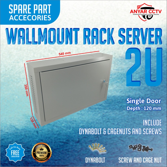 Jual Wallmount Rack Server 2U, Rak Server Single Door 2U | Shopee Indonesia