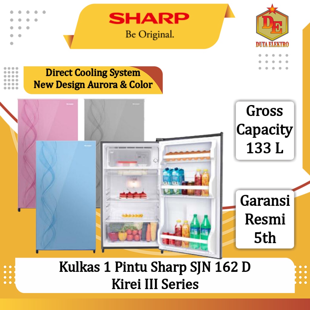 Jual Kulkas 1 Pintu Sharp SJN 162 D Kirei III Series | Shopee Indonesia