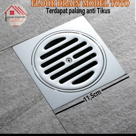 Jual PREMIUM SARINGAN GOT KAMAR MANDI MODEL TOTO STAINLESS 11.5CM(FLOOR DRAIN) | Shopee Indonesia