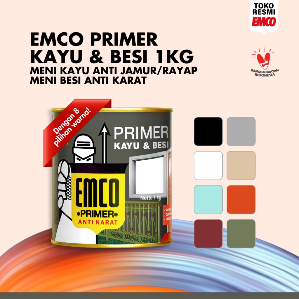 Jual Emco Primer Kayu & Besi PKB - 1kg Cat Dasar Anti Karat Anti Rayap 1 KG AY0! | Shopee Indonesia