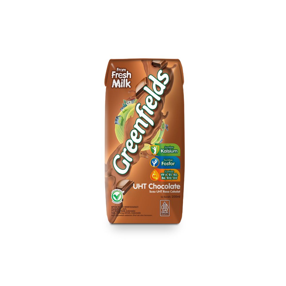 Jual Greenfields Susu UHT Chocolate 200 ml | Shopee Indonesia