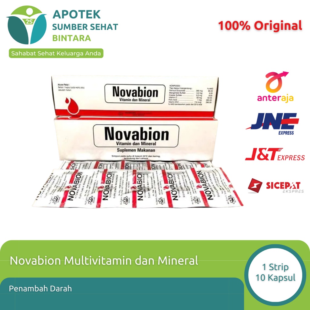 Jual [1Strip] Novabion/Etabion Penambah Darah | Shopee Indonesia