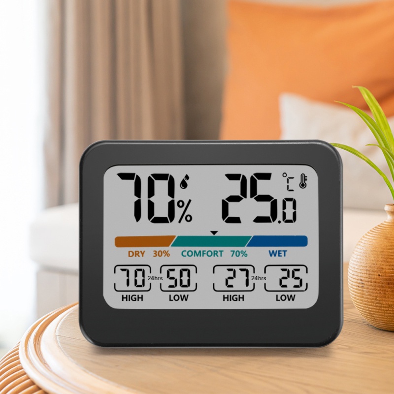 Jual Portable Hygrometer Temperature Humidity Meter Digital Display LCD ...