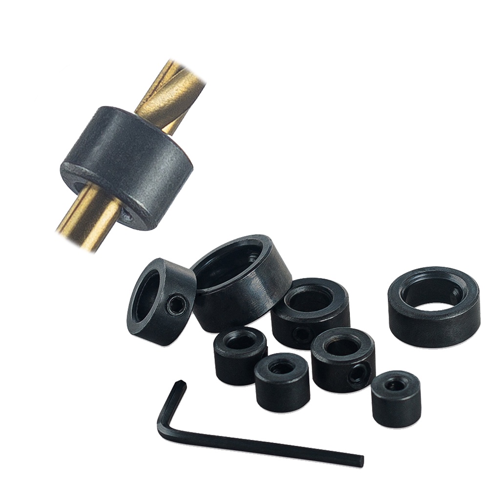 Jual Drill Depth Stop Bit Collar Set Tighten The Stopper Allen Wrench ...