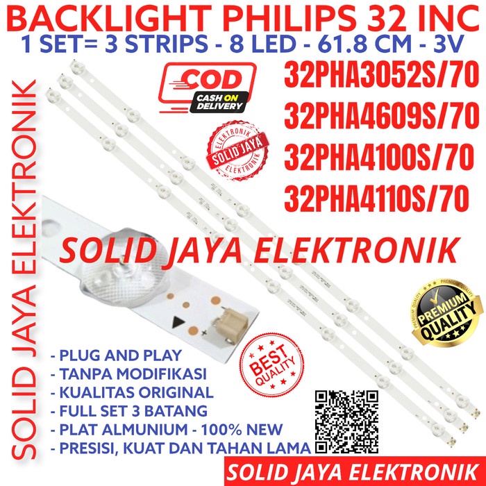 Jual Rinjanielectro - Backlight Tv Philips 32 Inc 32Pha4100S/70 32Pha4110S/70 Lampu Bl 8 Led ...