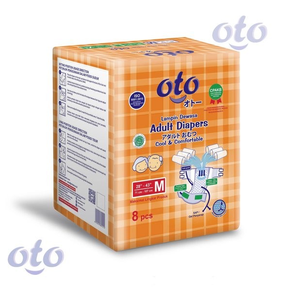 Jual RAK - OTO Diapers Adult Popok Dewasa model Perekat uk M - isi 8 pcs | Shopee Indonesia