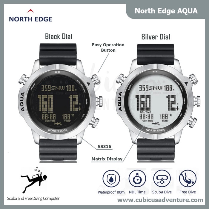 Jual PROMO! Dive Computer North Edge Aqua - Scuba Diving Freediving ...