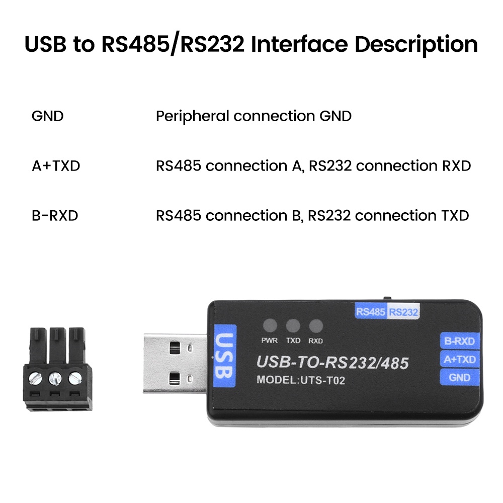 Jual USB to RS485/RS232 Communication Module Bidirectional Half-Duplex ...