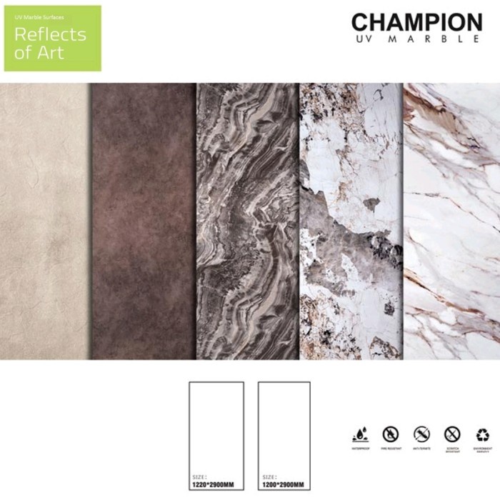 Jual Wall Panel UV Marble Champion / Panel Marble UV Champion | Shopee ...