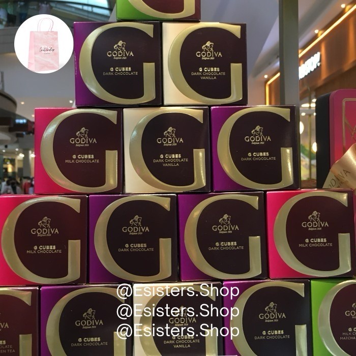 Jual GODIVA G-Cubes Dark Chocolate / Cokelat Coklat Godiva Cube ...