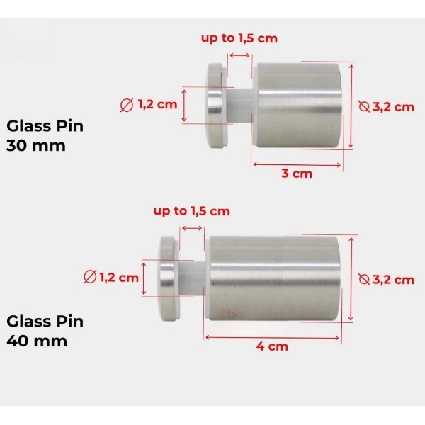 Jual Glass Pin Railing Kaca Weldom Glass Holder Stainless Steel Untuk