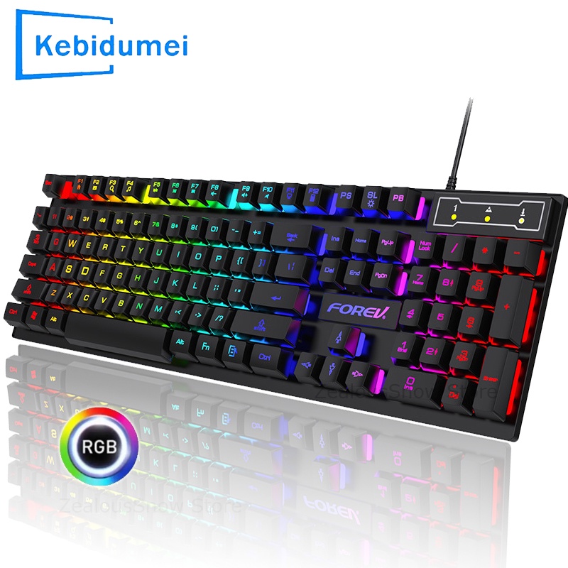 Jual Rgb Gaming Keyboard 104 Keys Mechanical Keyboard Usb Wired ...