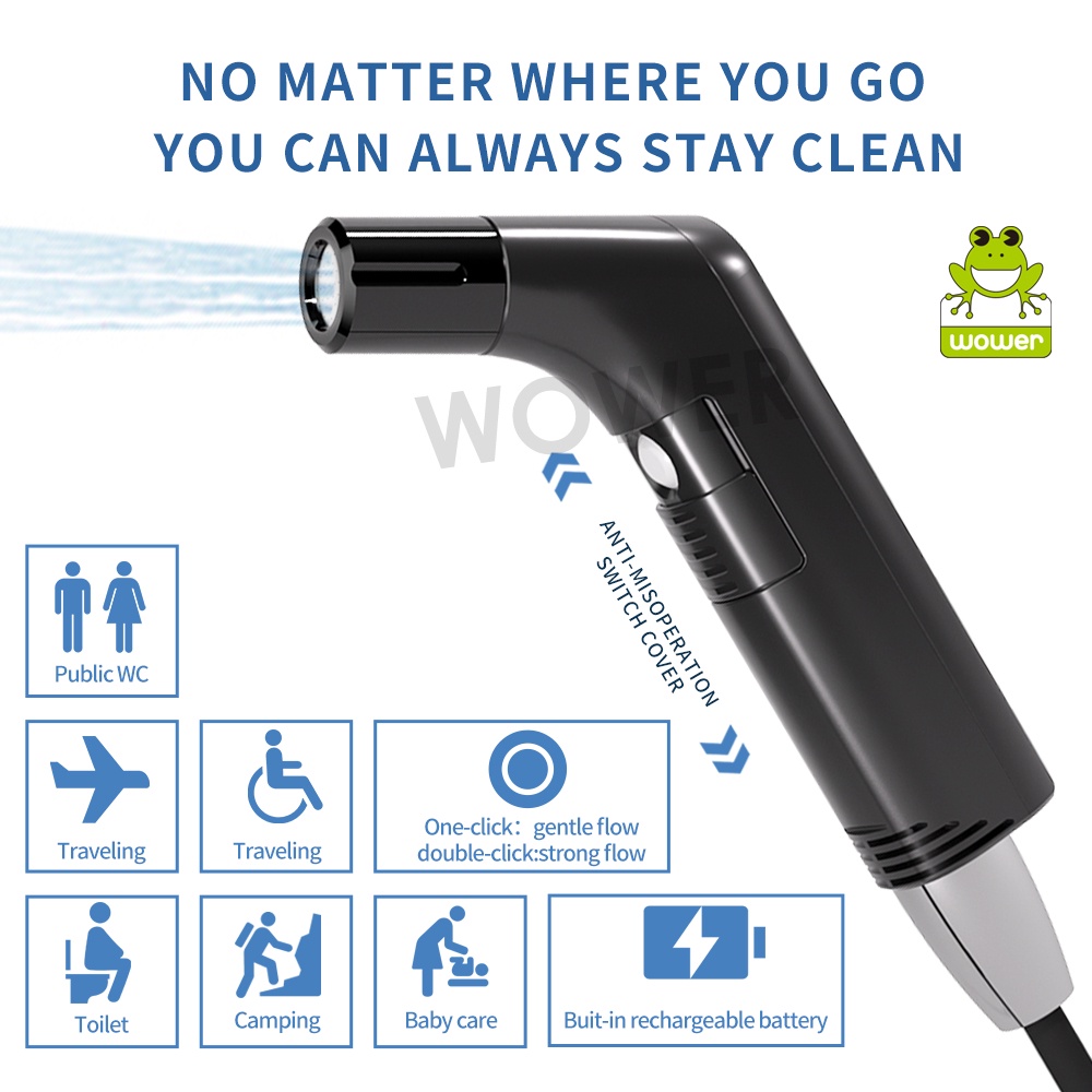 Jual 2.5L Portable Electric Bidet Rechargeable Shataf Hand Bidet Butt ...