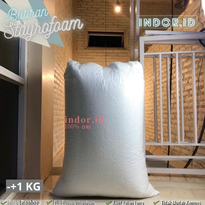 Jual isian Beanbag Butiran Styrofoam Putih Bersih/ 1Kg Biji Butiran ...