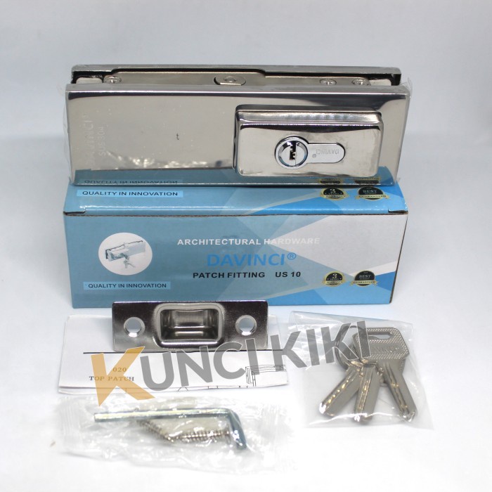 Jual Penjepit Kunci Pintu Kaca Bawah Patch Fitting US 10 Davinci Silinder | Shopee Indonesia