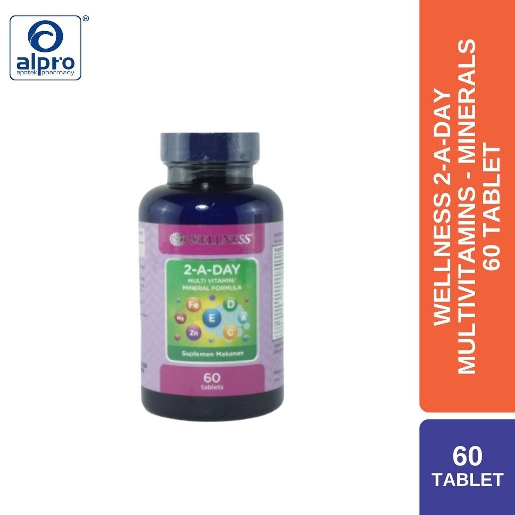 Jual Wellness 2-A-Day Multivitamins - Minerals 60 Tablet | Shopee Indonesia