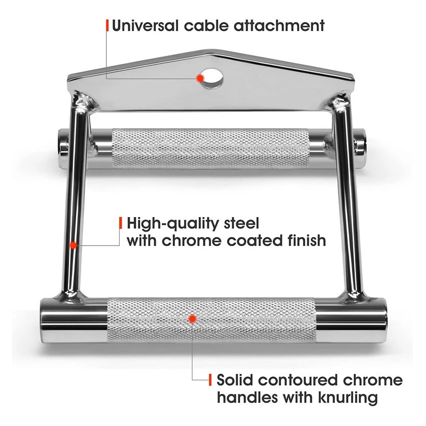 Jual D Handle Single Tricep Grip Gym Exercise Handles Pull Down Cable ...