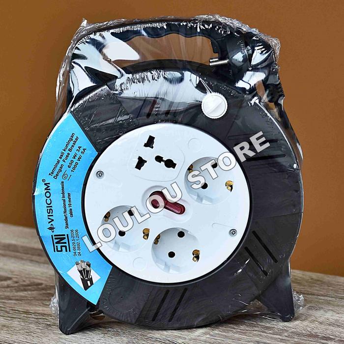 Jual Visicom Kabel Roll 4 Lubang 15 Meter 10 Meter 15M 10M Kuningan Sni ...