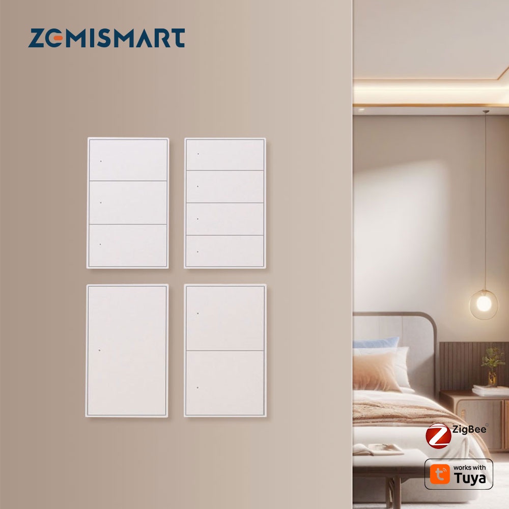 Jual Zemismart Zigbee Smart Wall Light Switch 1 2 3 4 Gangs Work with ...