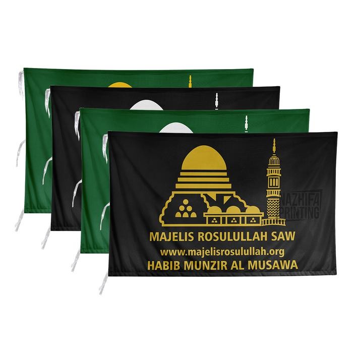 Jual Mntb" Nazhifa Printing - Bendera Majelis Rasulullah Saw - Bendera ...