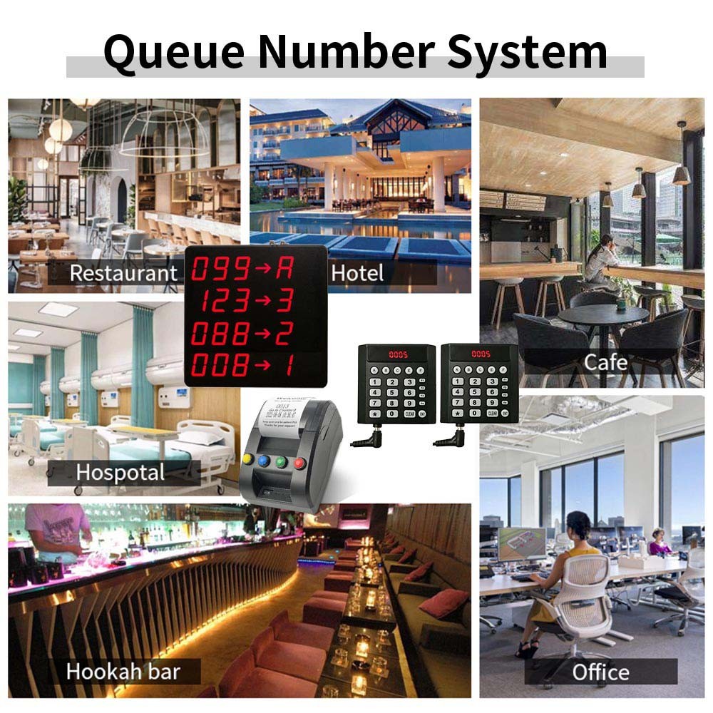 Jual Take A Number System Wireless Queue Management System Restaurant ...