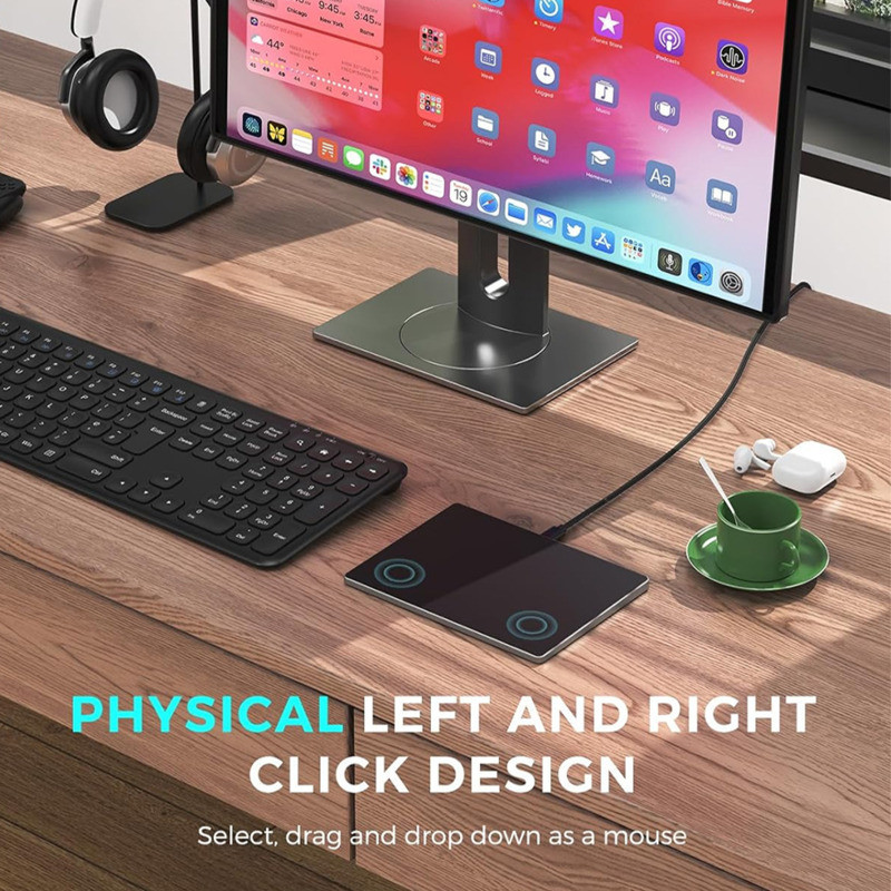 Jual Black Slim Wired Touchpad Mouse Usb-C Plug And Play Wired Touchpad ...
