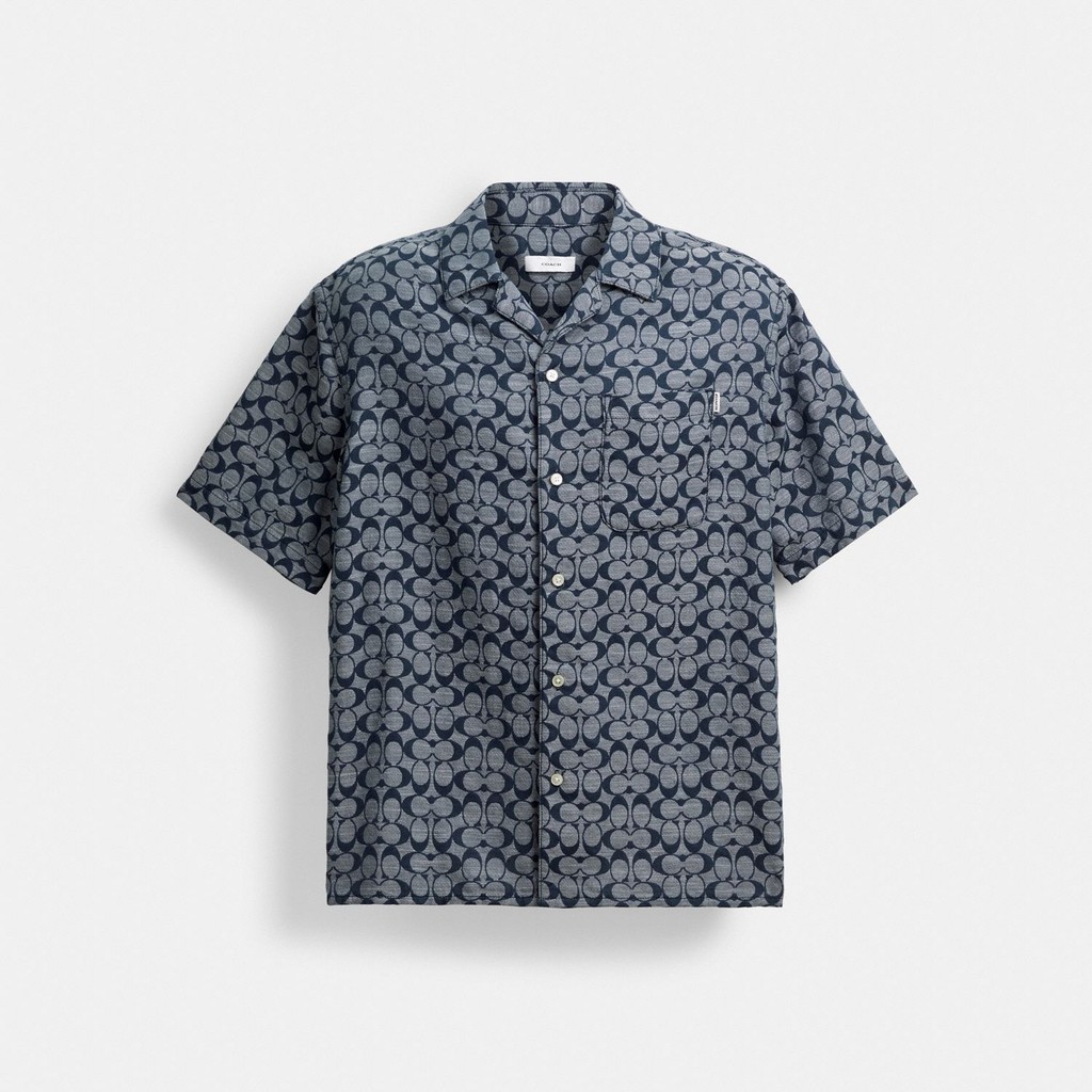 Jual Coach Signature Camp Shirt - Kemeja Pria | Shopee Indonesia