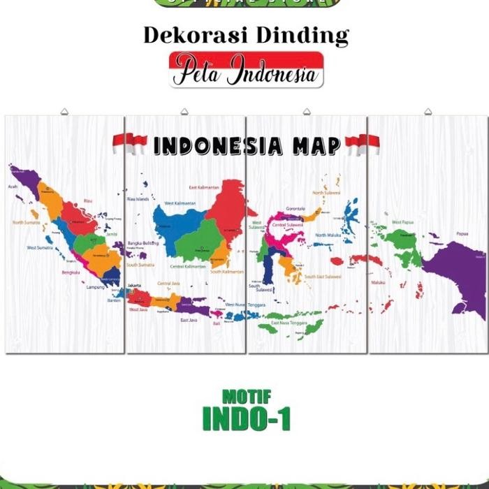 Jual Langsung Gas.! Peta Indonesia Dekorasi Dinding Sekolah Kelas Rumah ...